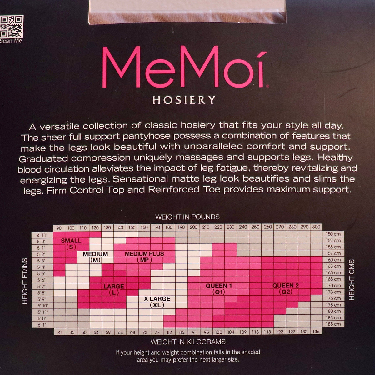 Memoi Sheer Full Support Pantyhose – PhantomOutlet