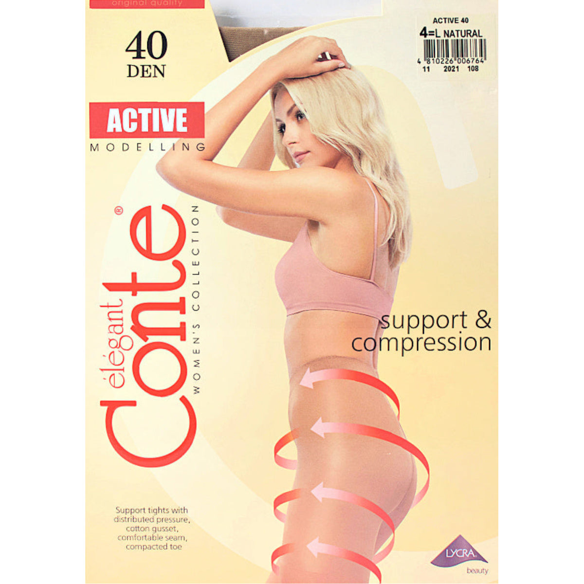 Conte Active Modelling Pantyhose 40 Den (Control Top with Compression) – PhantomOutlet